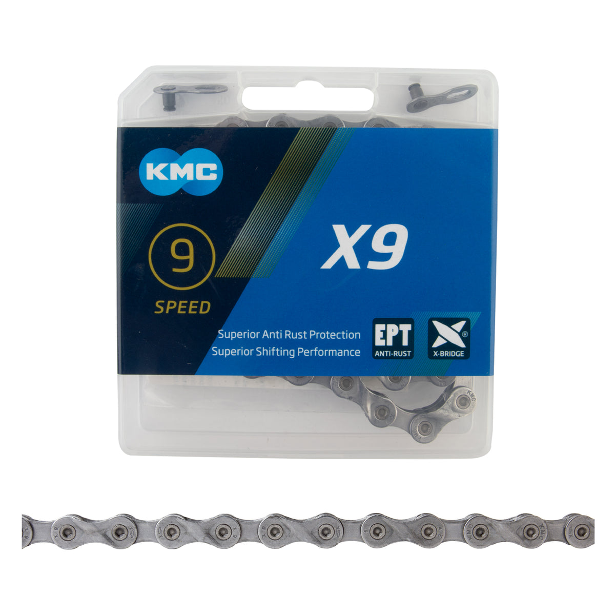 KMC X9 Bike Chain 116L - CN09167 – Okana Outdoors